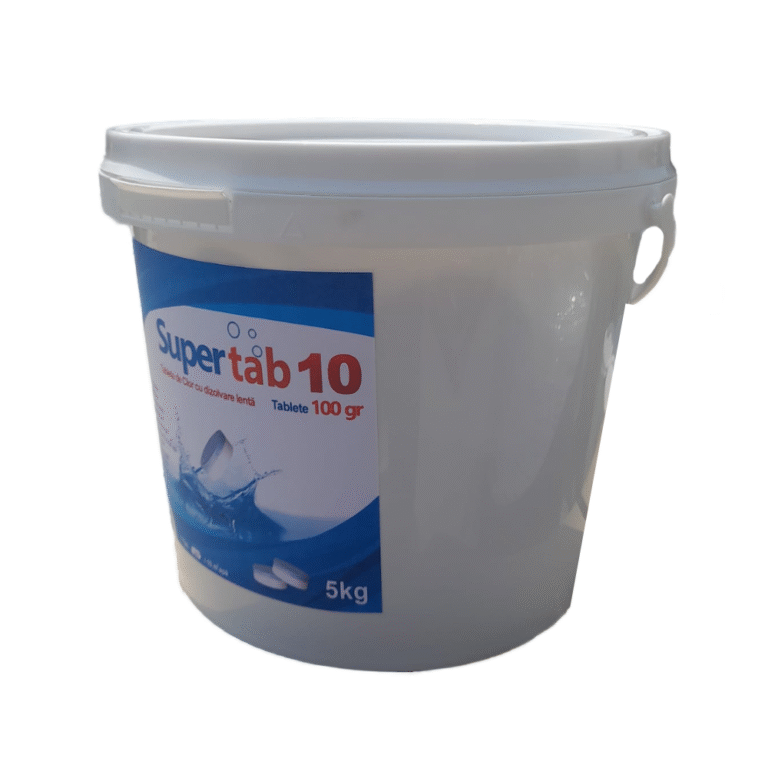 Dezinfectant pe baza de clor pentru piscine, SuperTab 10, Tab 100gr, 5kg
